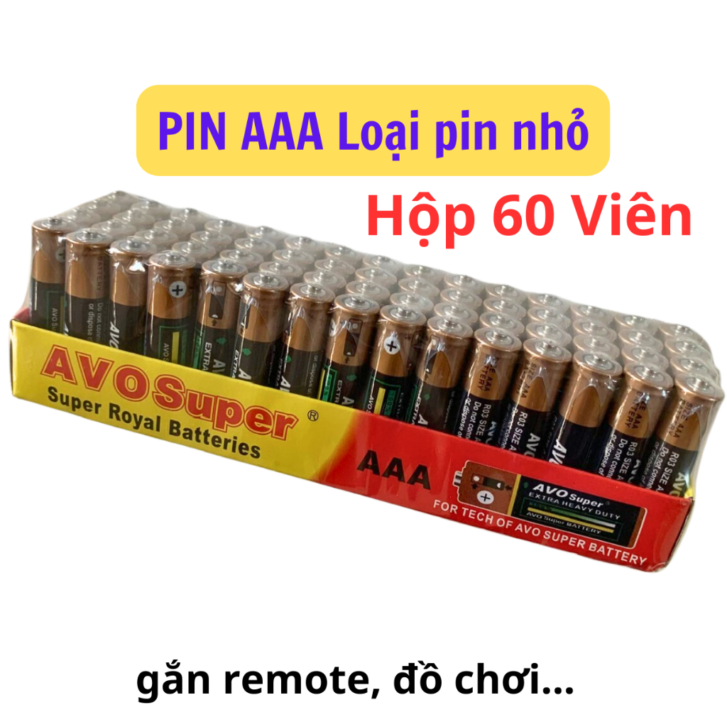 Pin AAA AVO Super 1.5v, Pin 3A hộp 60 viên - Gia Dụng Chú Thoòng ...