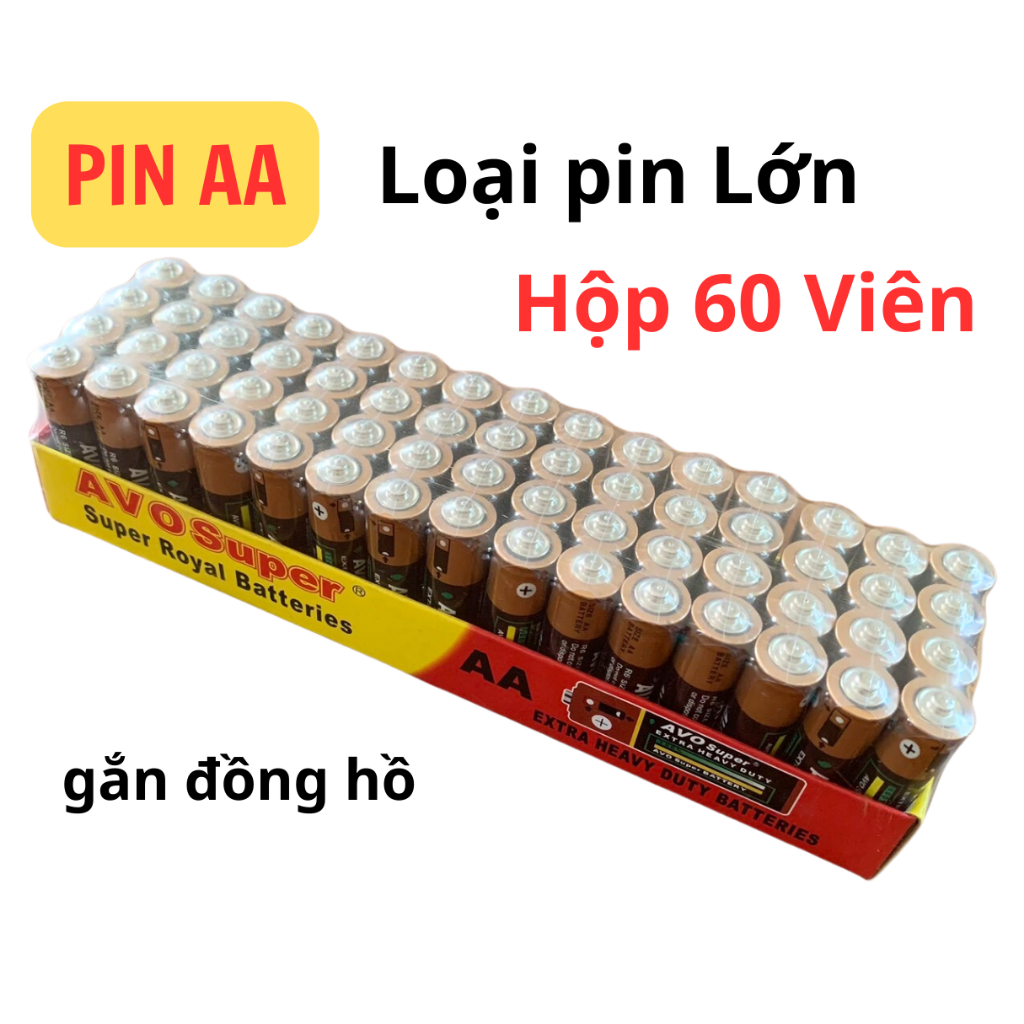 Pin AA - AVOSuper 1.5v, Pin 2A hộp 60 viên - Gia Dụng Chú Thoòng ...