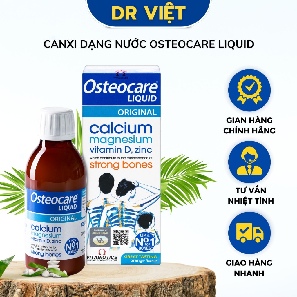 Siro Chắc Khỏe Xương Vitabiotics OSTEOCARE Vị Cam Bạc Hà Tự Nhiên Dễ Uống, Bổ Sung Canxi Và ...