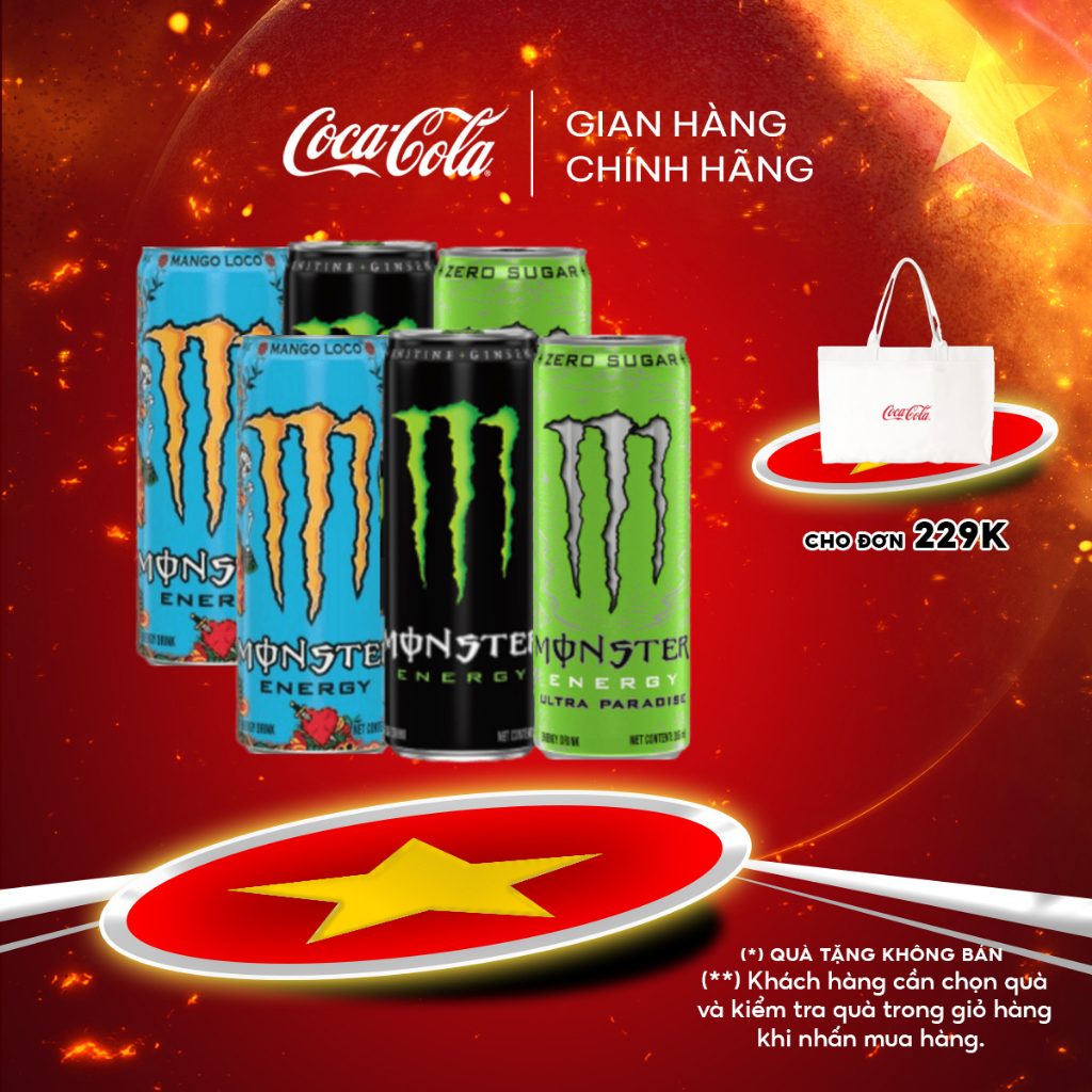 Hộp 6 Lon Nước Tăng Lực Giải Khát Monster Mix 3 vị Monster Energy ...