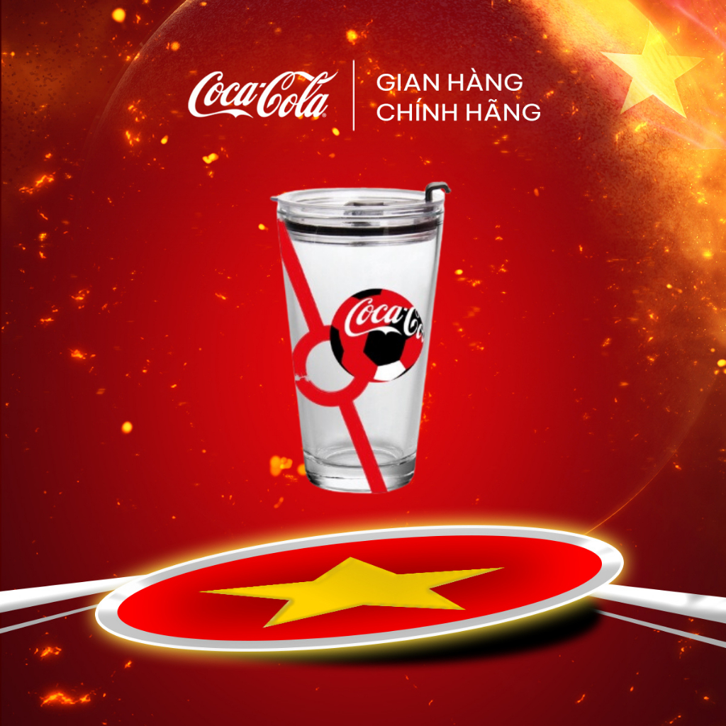 [Gro gift] Ly thủy tinh có nắp Coca Cola 450ml Coca-Cola Official Store ...