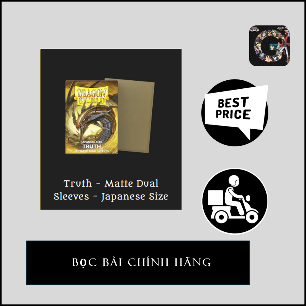 Bọc Bài Chính Hãng Dragon Shield Yugioh-Vanguard :Truth - Matte Dual ...