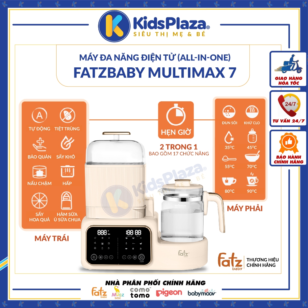 Máy Tiệt Trùng Và Hâm Nước Pha Sữa Fatz Baby Multimax 7 / 8 / Máy Lắc Sữa Multimax 9 Plus - Bảo ...