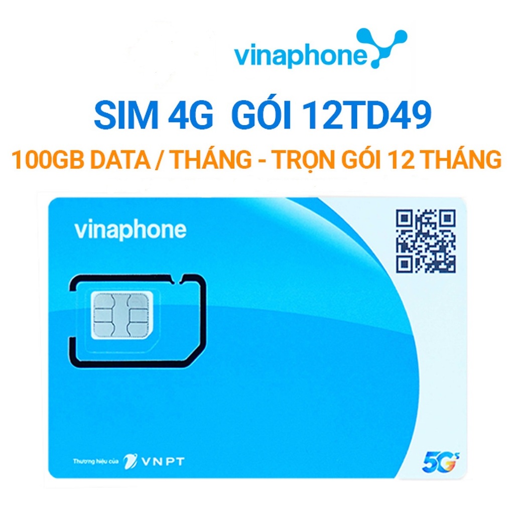 [BẢO HÀNH 12 THÁNG ] SIM 4G VINAPHONE TD49 100GB/THÁNG DÙNG TOÀN QUỐC NGHE GỌI BÌNH THƯỜNG ...