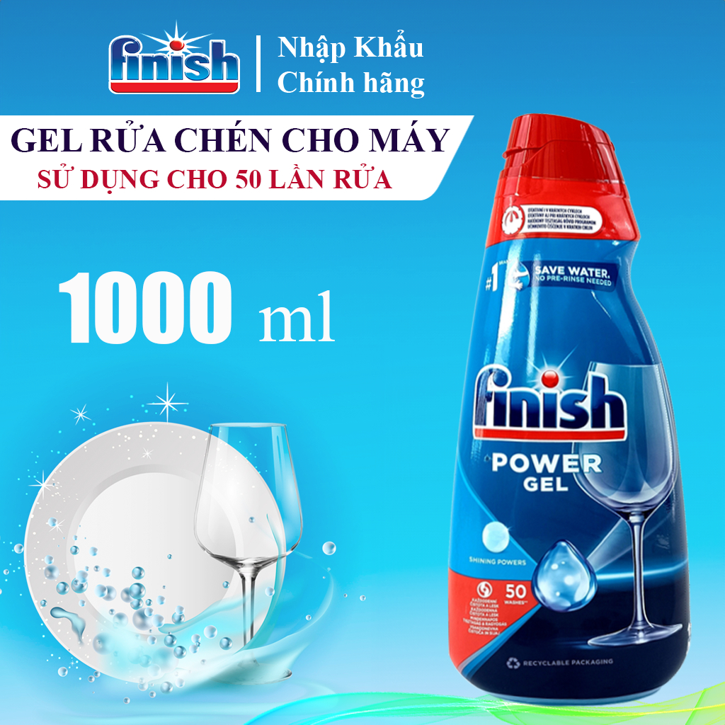 Gel Rửa Chén Finish All In 1 Max Eco 0% Không Mùi Không Hóa Chất Nhập Khẩu Châu Âu Chai 900ml An ...