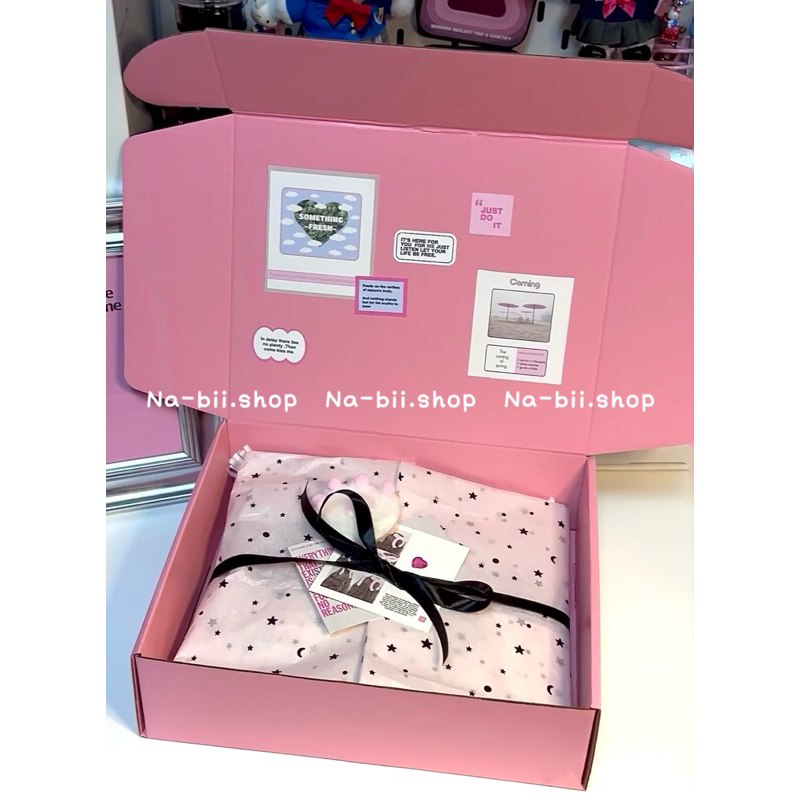 Set 2c Hộp bìa carton nắp gài màu hồng 2 mặt dày dặn nhiều size to ...