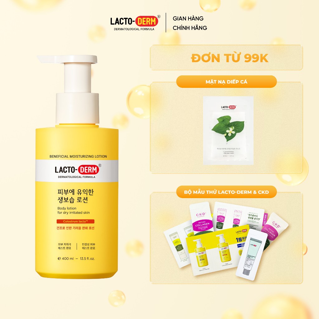 Sữa Dưỡng Thể Lactoderm Beneficial Moisturizing Lotion 400ML | Shopee ...