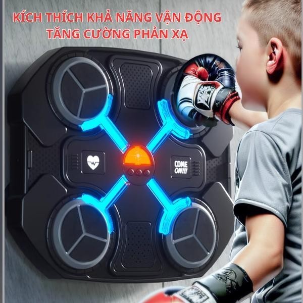 Máy tập boxing treo tường, tập luyện đấm bốc tại nhà, đèn âm thanh theo ...