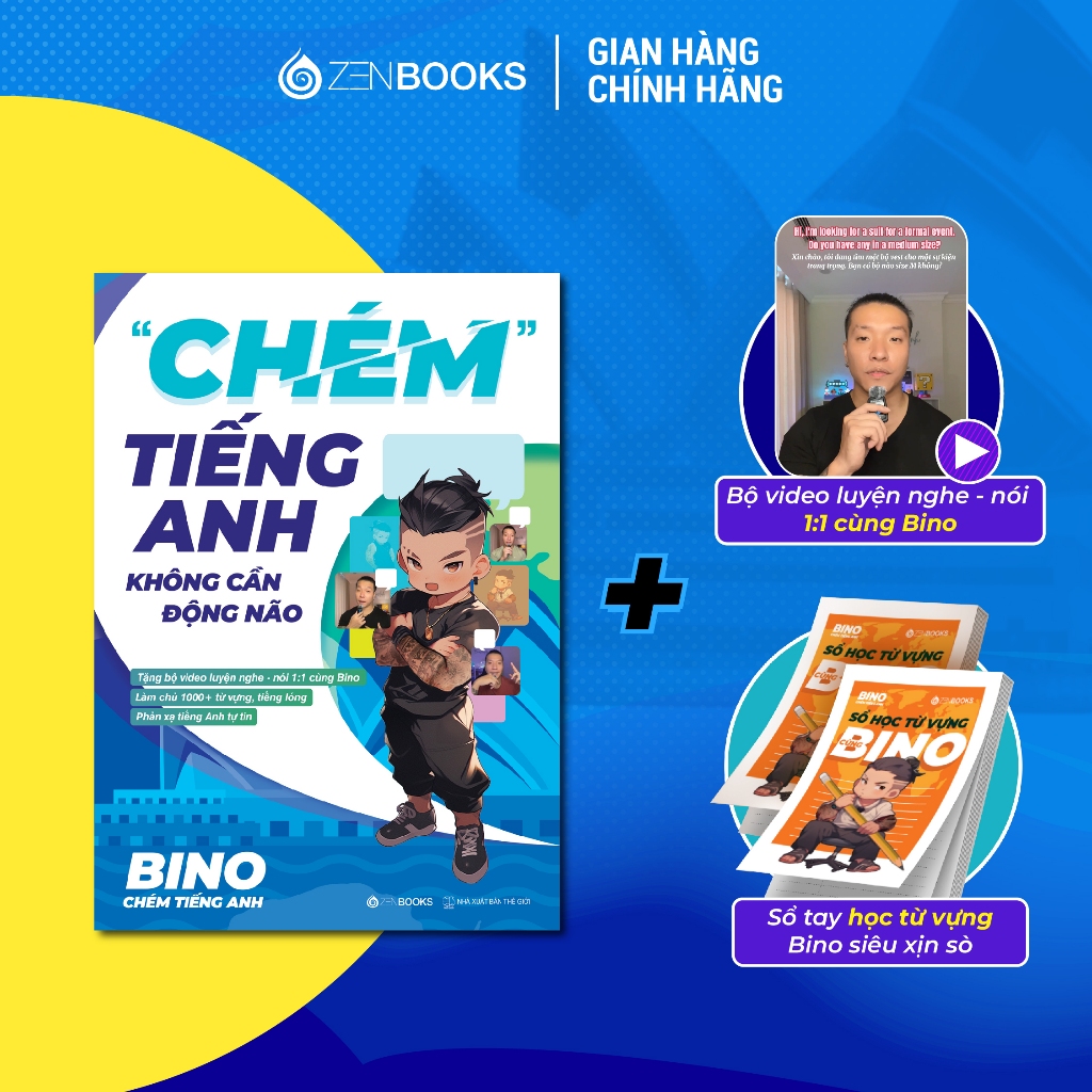 Sách - Chém Tiếng Anh Không Cần Động Não - Bino | Shopee Việt Nam