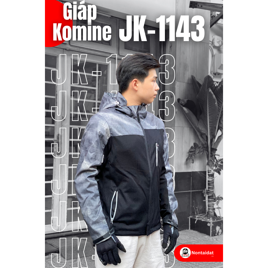 ÁO GIÁP KOMINE CHÍNH HÃNG Komine JK-1143 Protect Mesh Parka Ten - Màu xám khói | Shopee Việt Nam