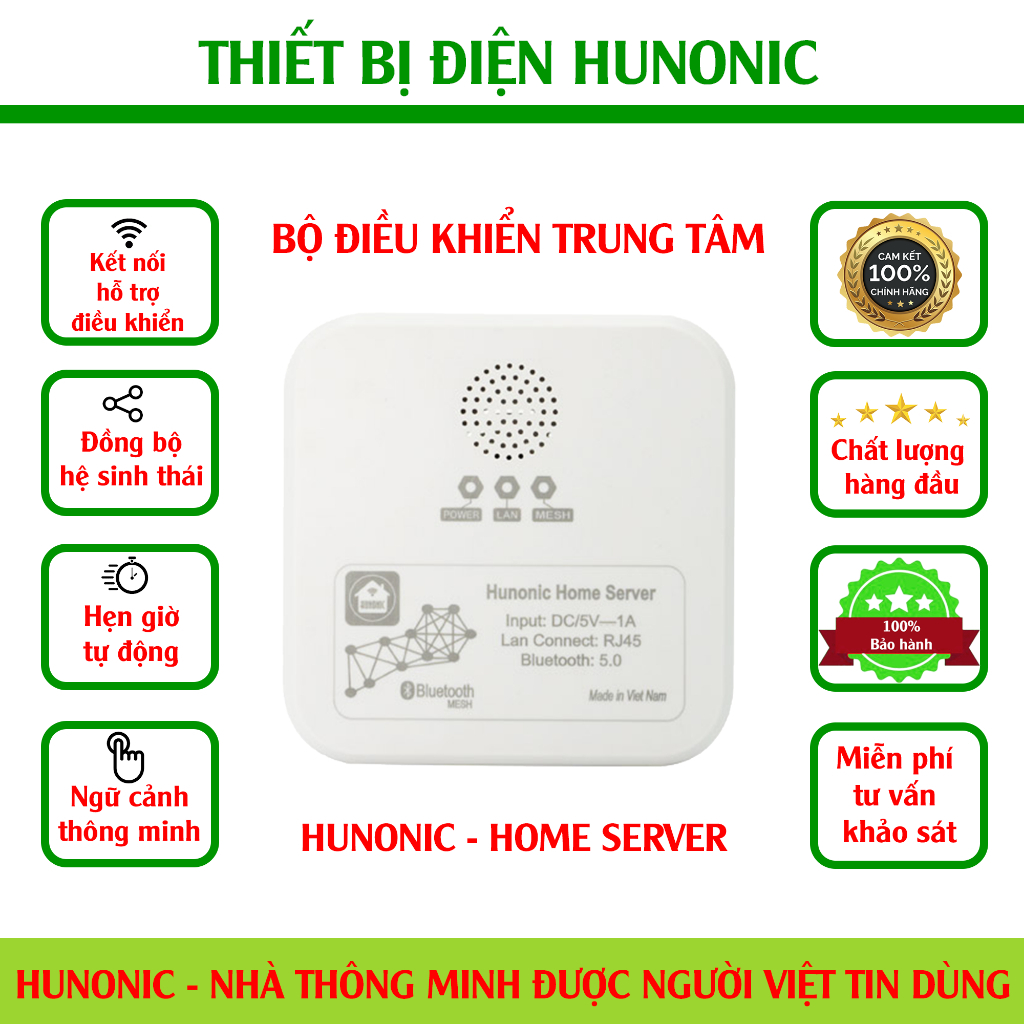 Bộ Điều Khiển Trung Tâm Hunonic Home Server - Chính hãng bảo hành 12 ...