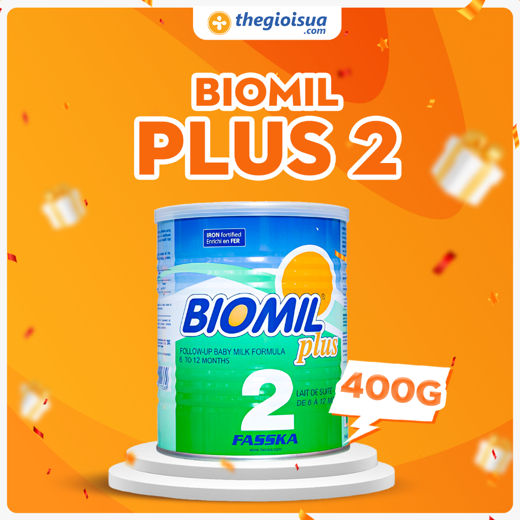 Sữa bột Biomil Plus 2 400g cho bé trên 6 tháng-Bổ sung Canxi hữu cơ 100 ...