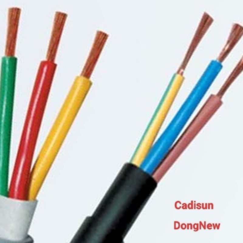 Dây Điện Chịu Tải CADISUN RUỘT CU/PVC/PVC. Dongnew-korea 3x2,5 2x2,5 2x4 DÂY TRÒN 3 lõi đồng 100 ...