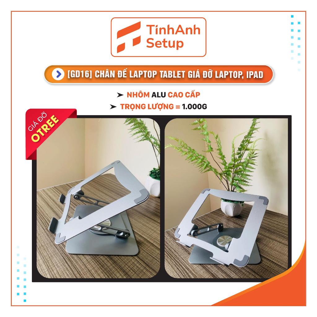 Chân đế Laptop Tablet Giá đỡ laptop, ipad xoay 360 độ chất liệu Nhôm ALU nhẹ chắc chắn dễ dàng ...