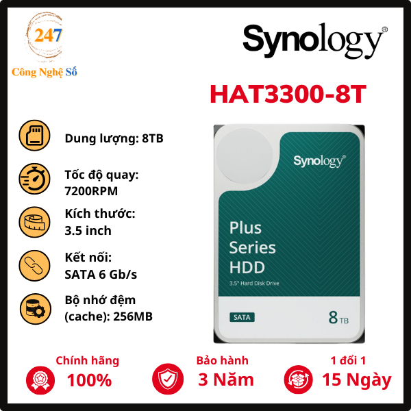 Ổ cứng HDD Synology HAT3310-8T dung lượng 8TB - Hàng Chính Hãng ...