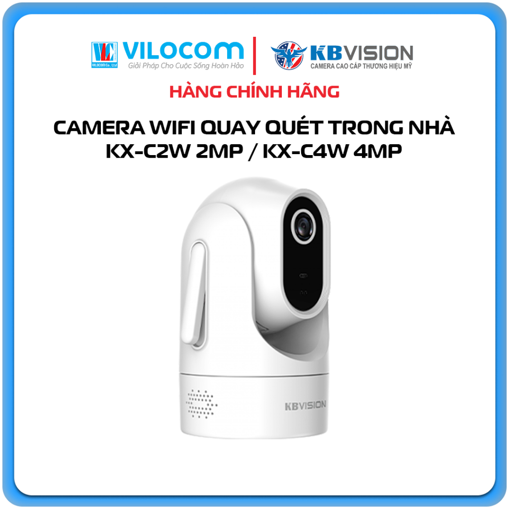 Camera wifi quay quét trong nhà Kbvision C2W 2.0MP và C4W 4.0MP - Hàng ...