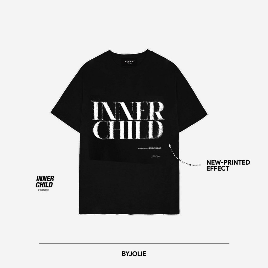 Áo phông unisex cổ tròn Inner Child nam nữ in bản lớn By Jolie | Shopee ...