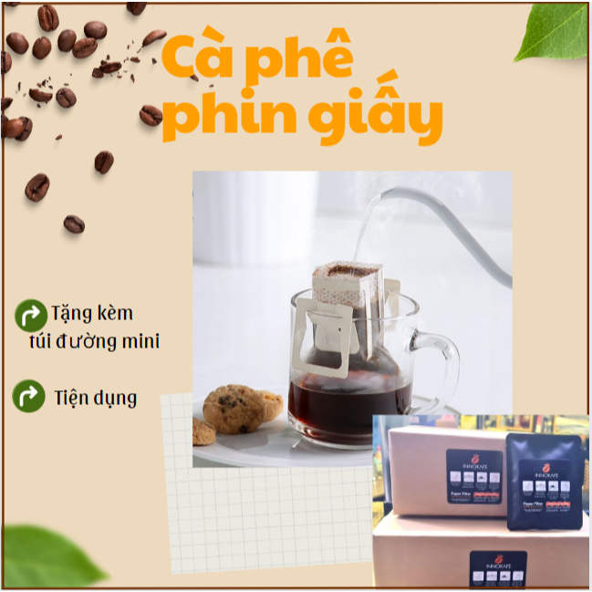 Cà phê phin giấy 4.0 INNOKAFE giữ trọn hương vị, Cafe phin giấy tiện ...