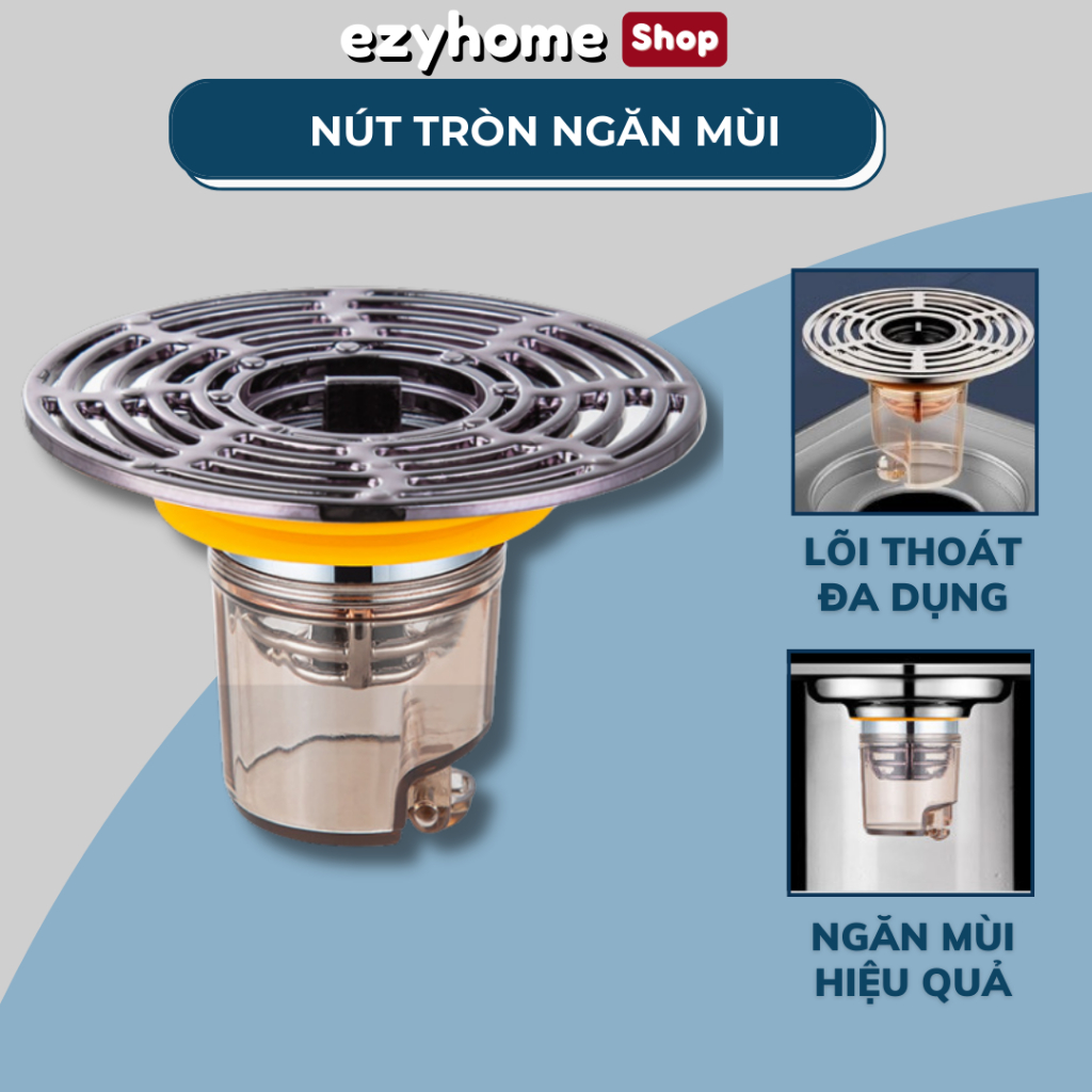 Nắp ngăn mùi thoát sàn chống trào ngược ngăn mùi hôi cống chống côn trùng EZYHOME - ET007B ...