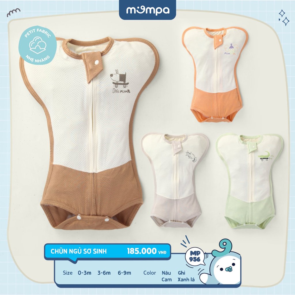 Mompa Nhộng Chũn Ngủ Cho Bé Sơ Sinh Mompa Vải Petit Lỗ Thoáng Mềm ...