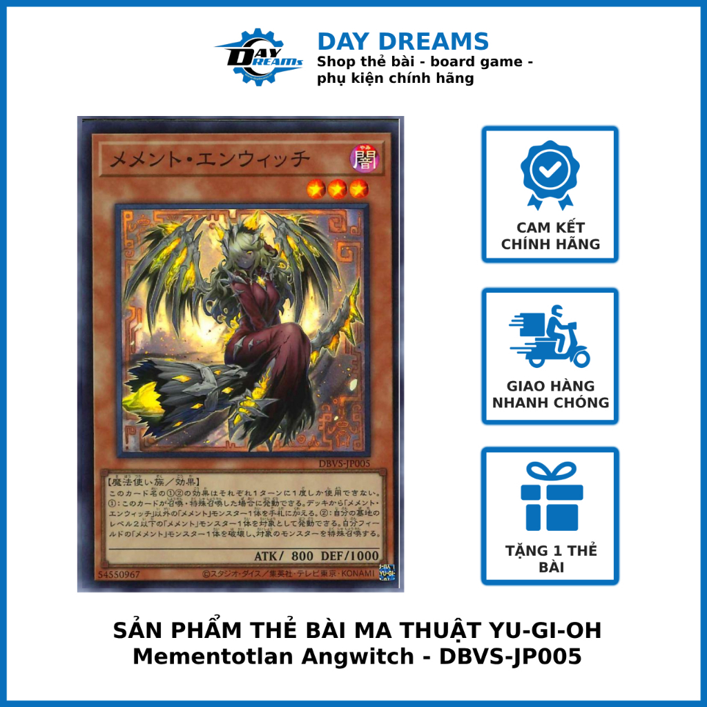 Thẻ bài Yugioh! Mementotlan Angwitch - DBVS-JP005 - Super Rare | Shopee Việt Nam