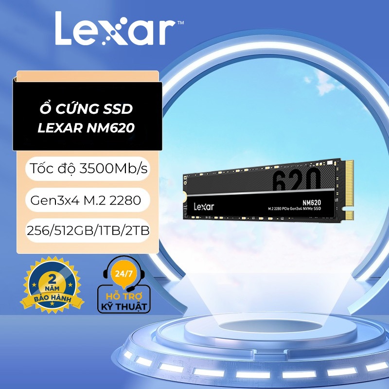 Ổ cứng SSD Lexar NM620 M.2 2280 Gen3x4 NVMe 256GB/ 512GB/ 1TB/ 2TB, Tốc ...