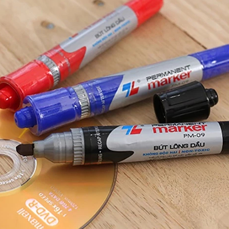 Bút Lông Dầu Pm09 Thiên Long 3 Màu Xanh Đen Đỏ Không Xóa Được | Shopee ...