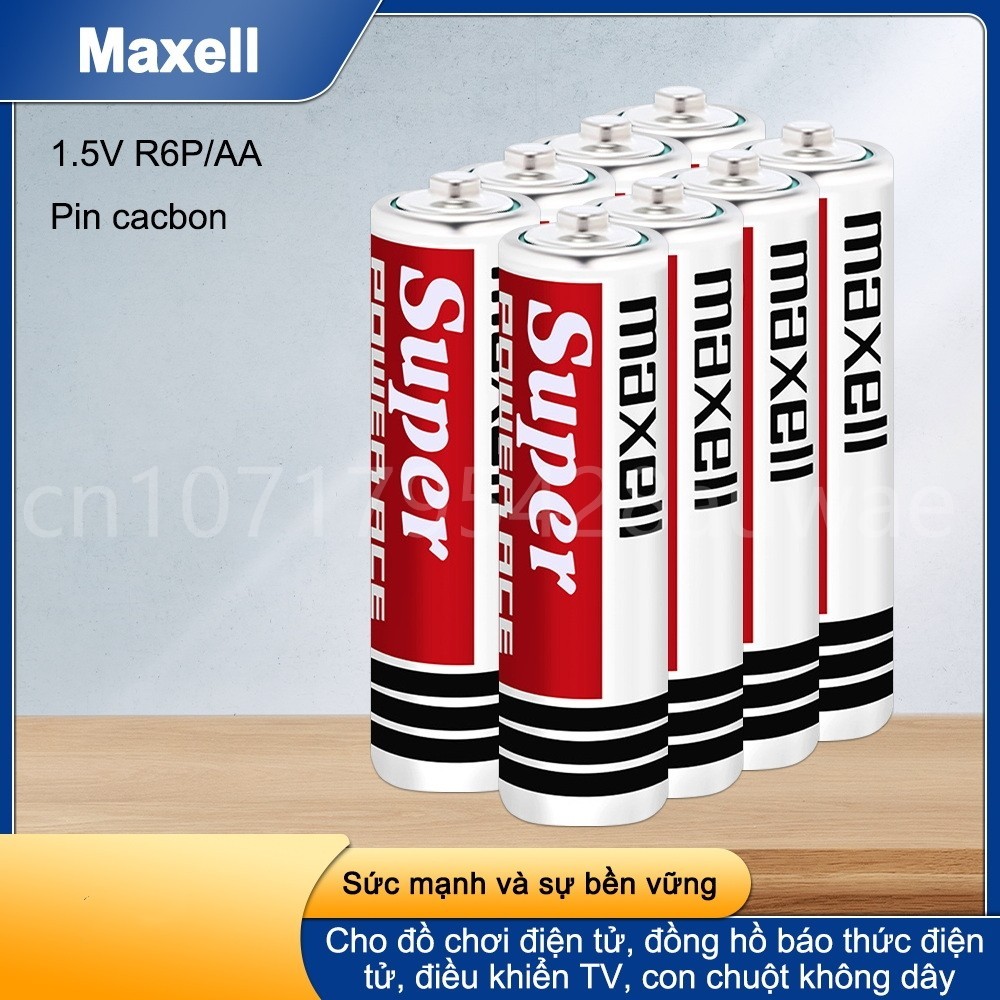 Viên Pin AA Maxell carbon Siêu Bền R6P (Đỏ) Maxell Super Power Ace ...