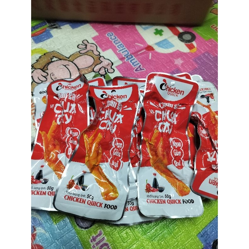 10 chiếc chân gà Chicken đỏ 50g chân to(Hsd 9tháng kể từ nsx in trên ...