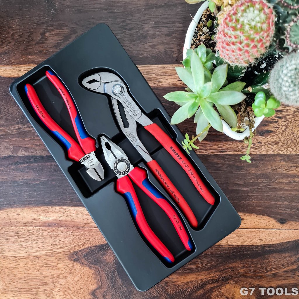 Knipex 00 20 09 V01 - Bộ Kìm Gia Đình Rất Thông Dụng Gồm 70 02 160 / 03 02 180 / 87 01 250 ...