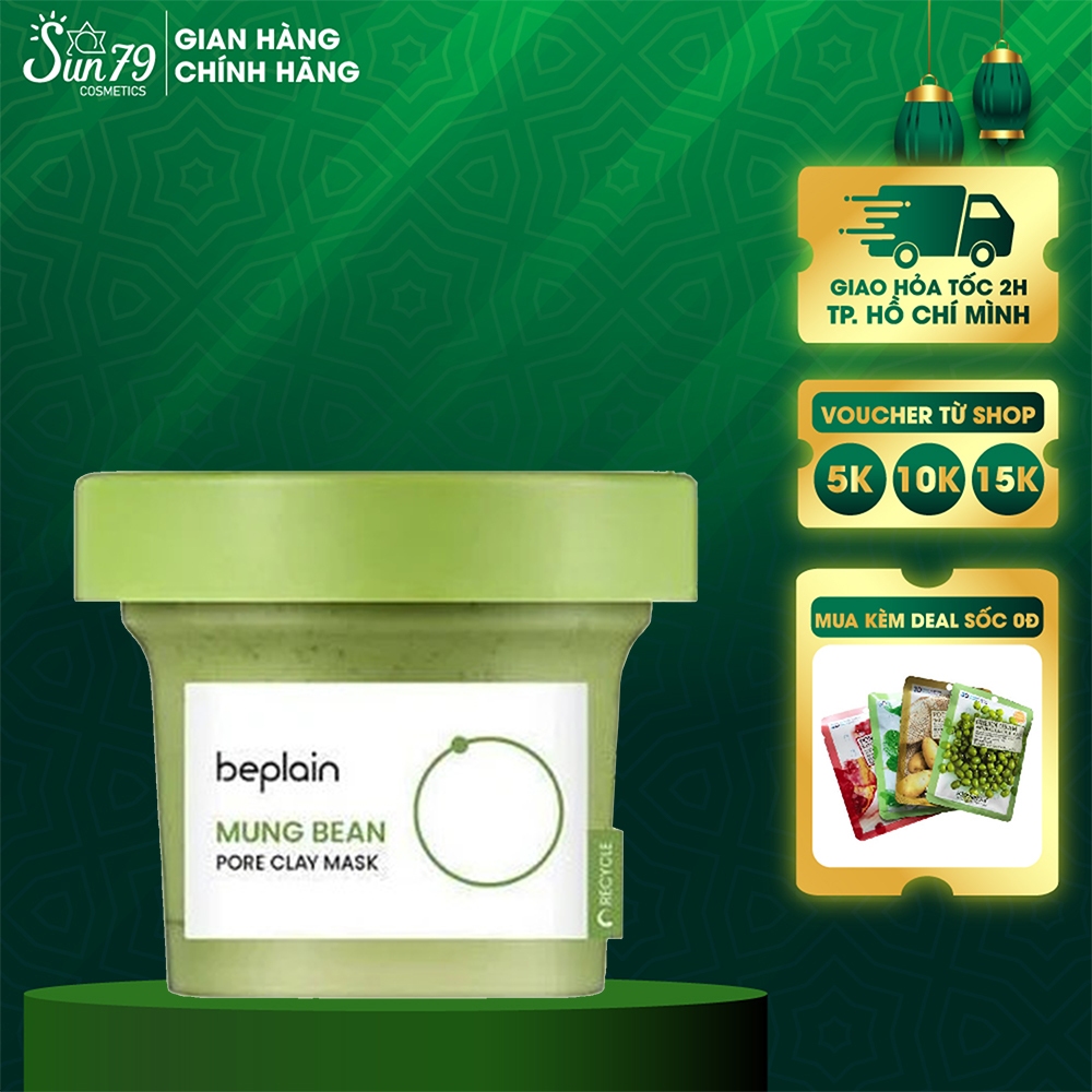Mặt nạ đất sét Beplain Mung Bean Pore Clay Mask Kiềm Dầu, Thu Nhỏ Lỗ ...