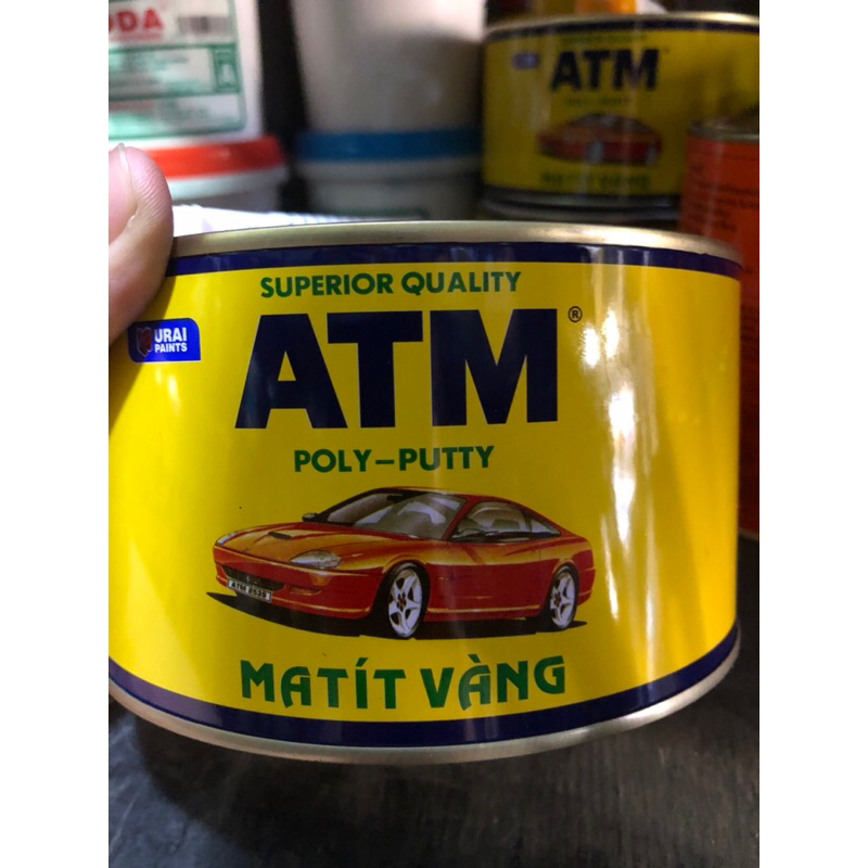 BẢ MATTIT VÀNG, bột trét vàng ATM 1KG bả matit trước khi sơn xe oto ...