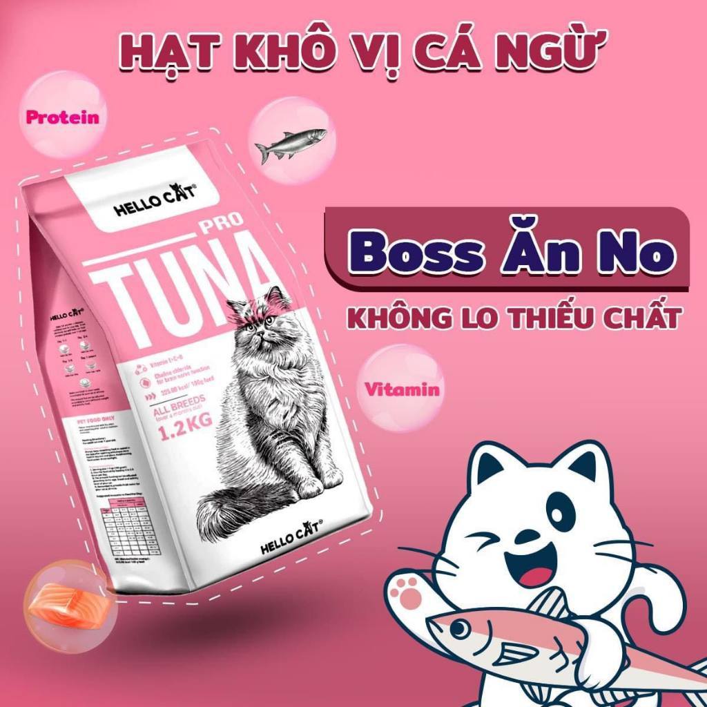 Hello cat 1,2kg-Thức Ăn Cho Mèo Trưởng Thành Vị Cá Ngừ- Hello Cat Tuna ...