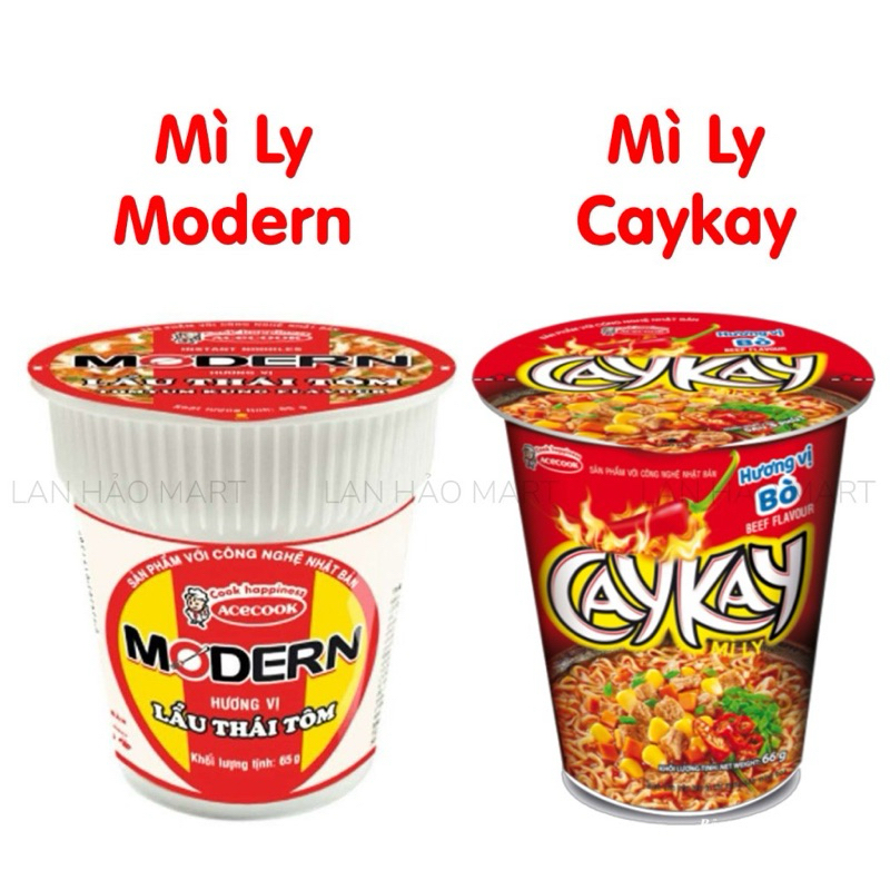 (Combo 5 ly) Ly Mì Moder Vị Lẩu Thái 67g Và Ly CayKay Vị Bỏ 66g | Shopee Việt Nam