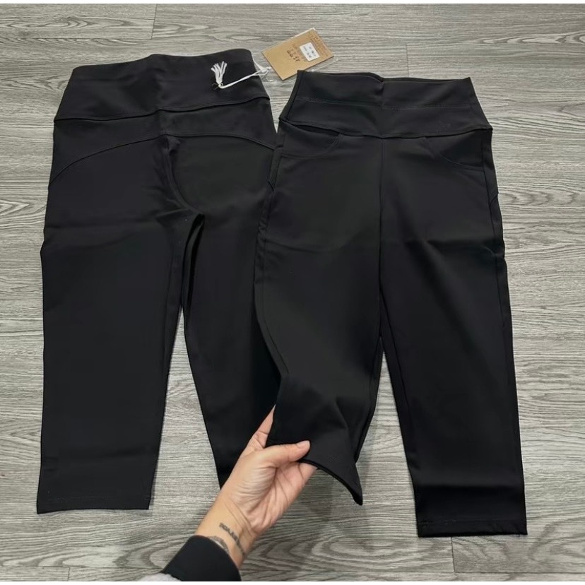 Quần Legging Lửng nâng Mông , quần Qua Gối Cạp Cao có 2 túi trước Nữ BigSize 40kg - 80kg ...