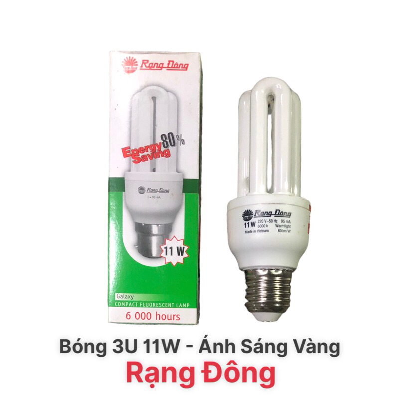Bóng Đèn Compact 3U Rạng Đông - Ánh Sáng Vàng | Shopee Việt Nam