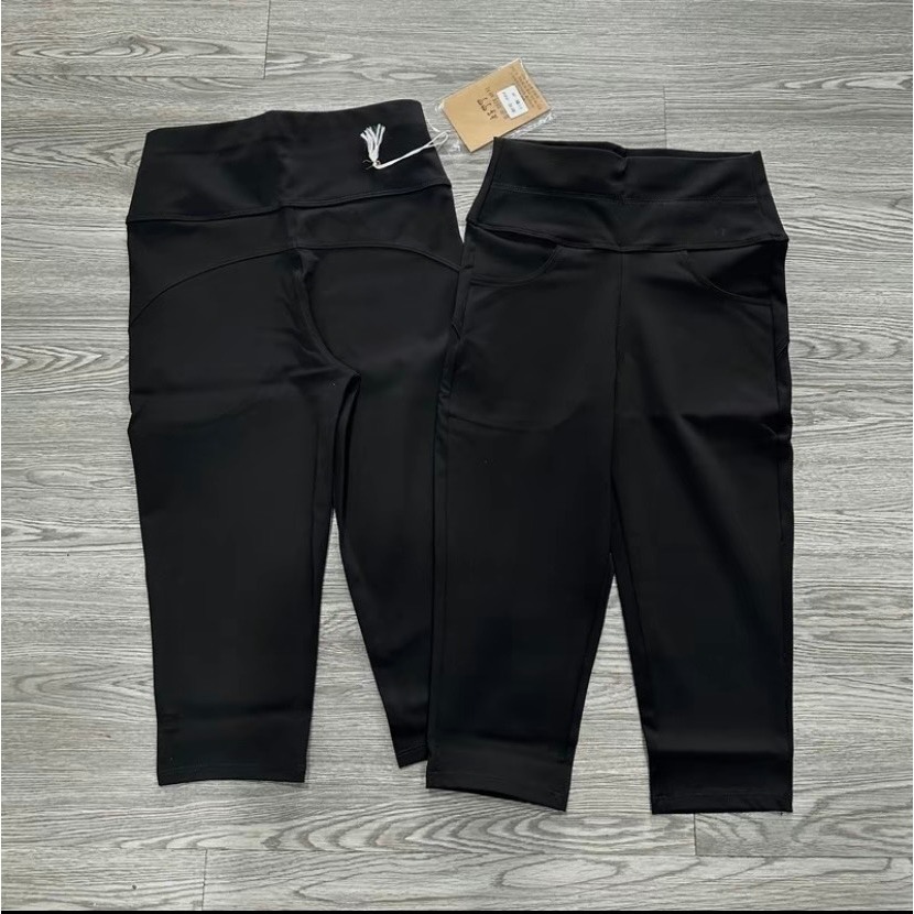 Quần Legging Lửng nâng Mông , quần Qua Gối Cạp Cao có 2 túi trước Nữ BigSize 40kg - 80kg ...