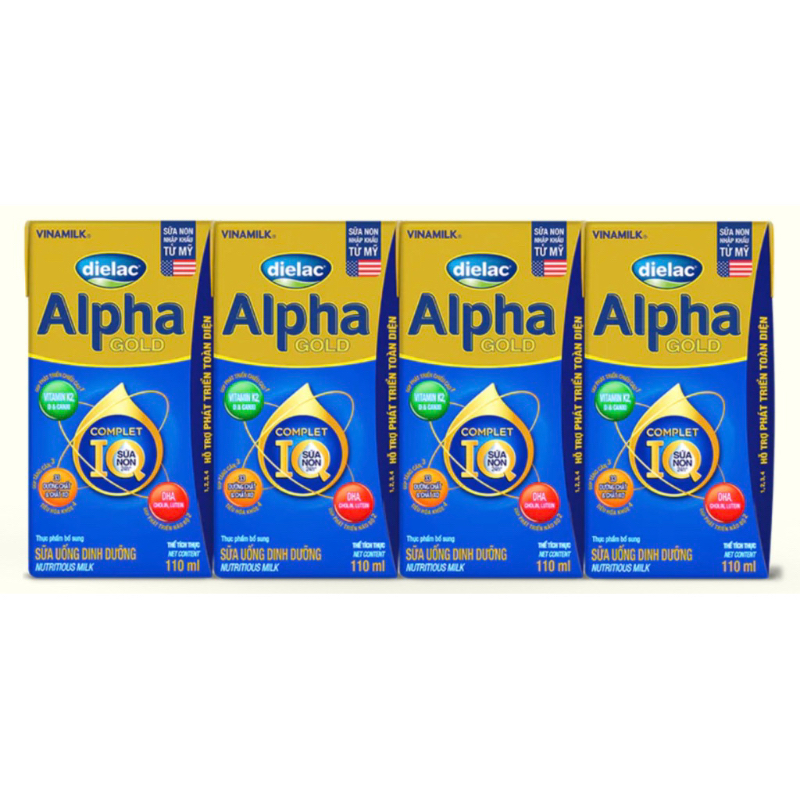 Thùng 48 hộp sữa bột pha sẵn Vinamilk Dielac Alpha Gold 110ml - Sữa nước | Shopee Việt Nam