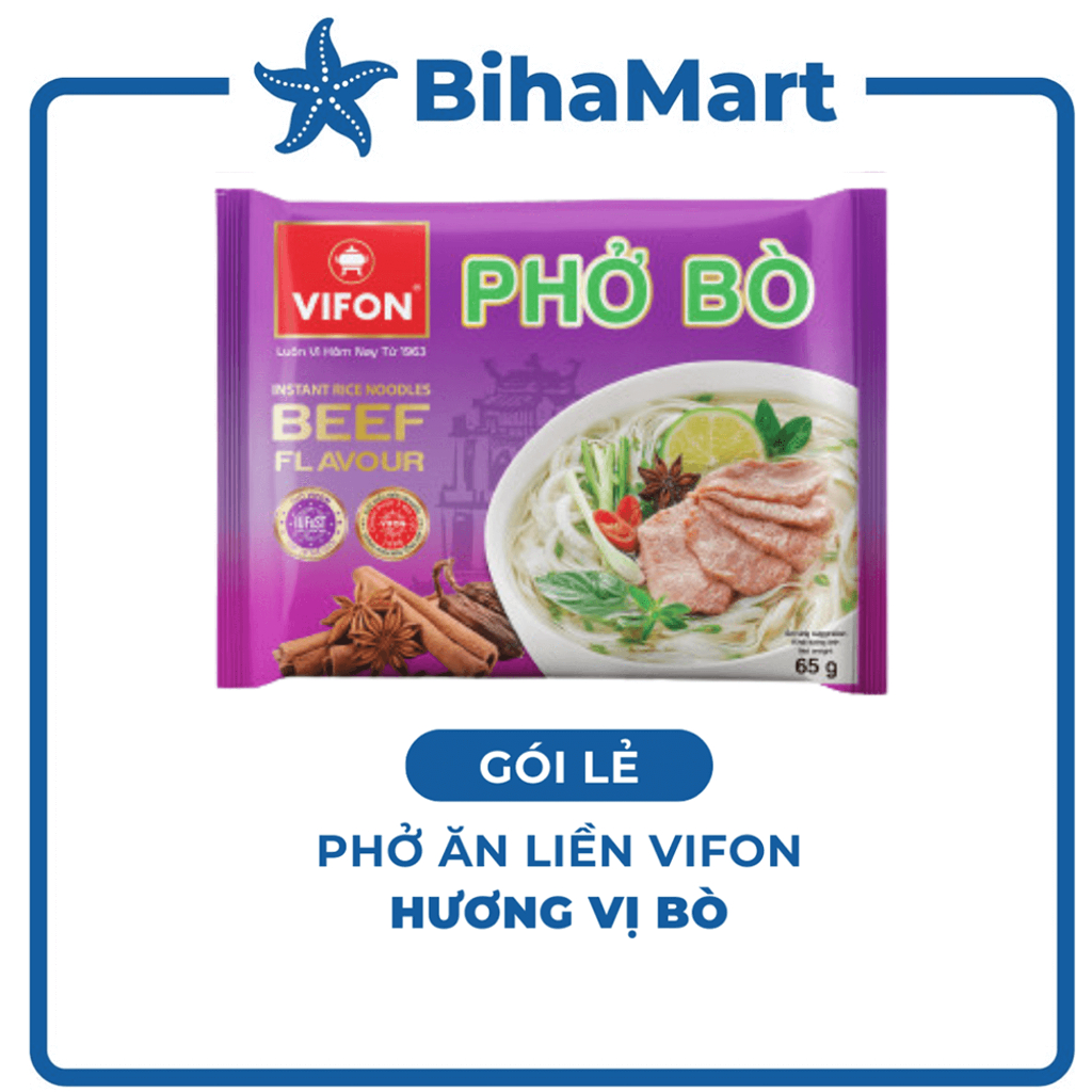 [GÓI LẺ] - VIFON – Phở Vifon ăn liền hương vị Bò (65g/gói) – Phở ăn ...