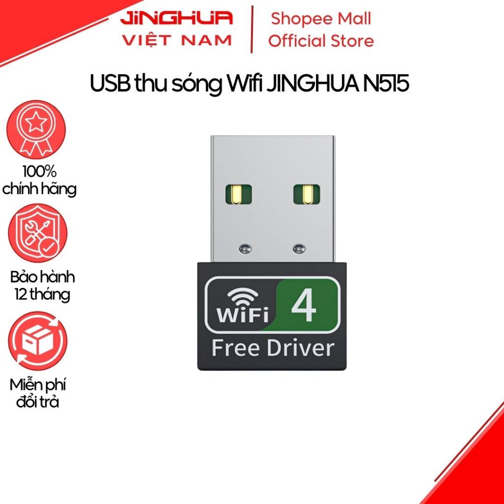 USB Thu Sóng Wifi JINGHUA N515, Bộ Thu Wifi Không Dây Tốc Độ Cao, Không ...