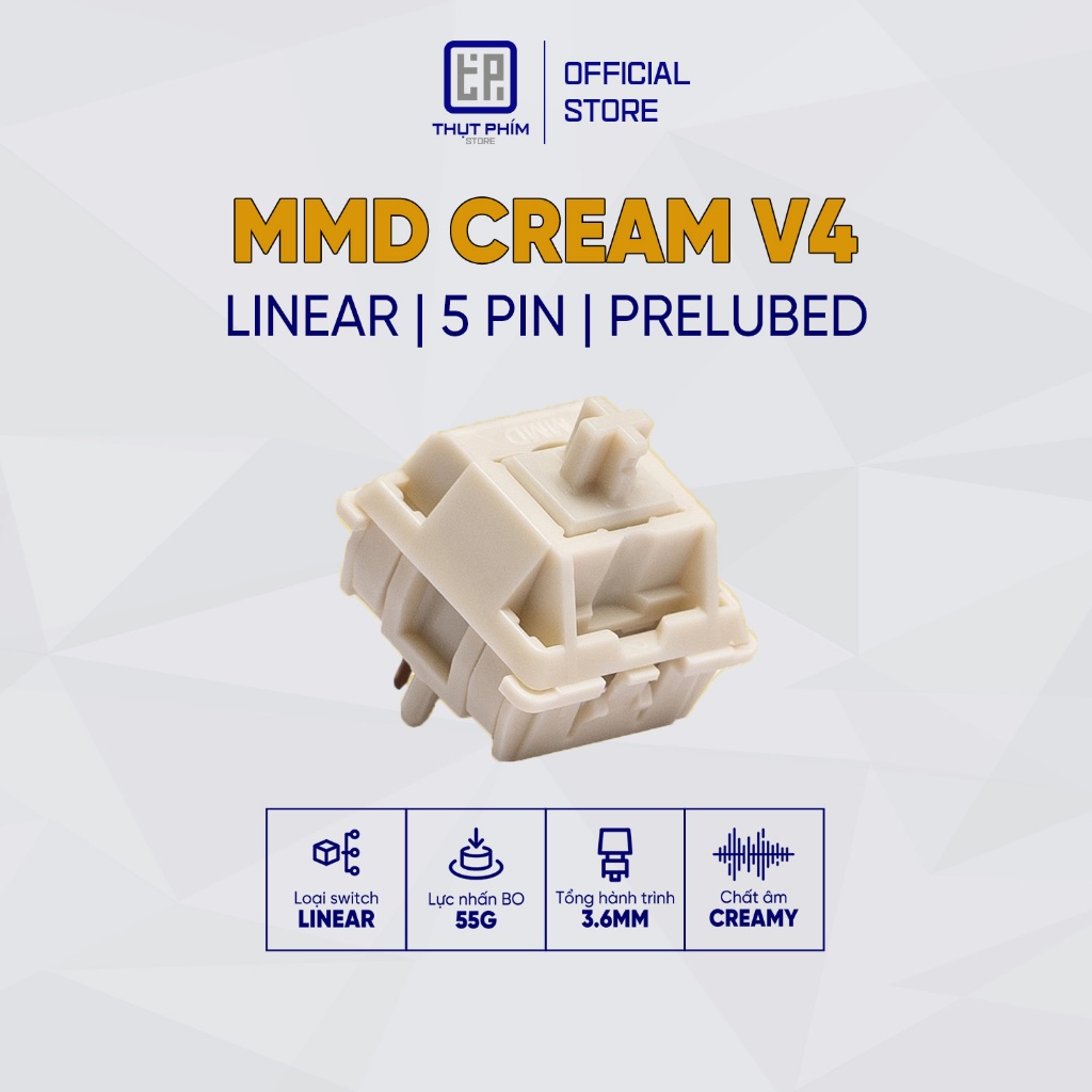 MMD Cream V4 Switch Linear 55gr công tắc bàn phím cơ Thụt Phím Store ...