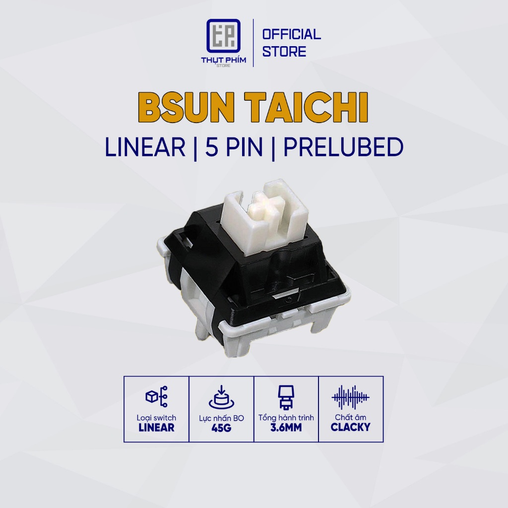 Switch BSUN Taichi BSUN Tai Chi Công tắc bàn phím cơ Linear 45g Clacky ...