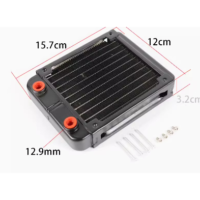rad 120mm nhôm 10 ống, két nước tản nhiệt máy tính 120mm radiator 120mm ...