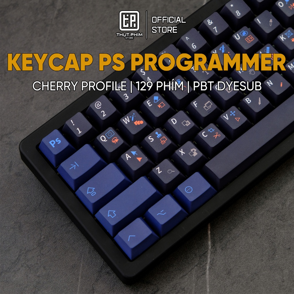 Keycap CMK PS Programmer (Cherry profile/129 phím/PBT Dyesub) – Thụt Phím Store | Shopee Việt Nam