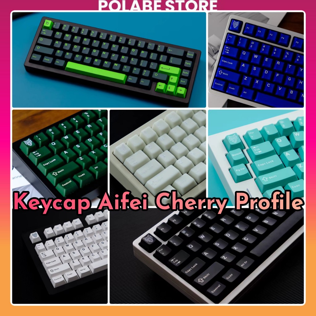 Keycap Aifei Tiffany Cyan Wave BoB Marble Cherry profile ABS 2 shot bàn ...