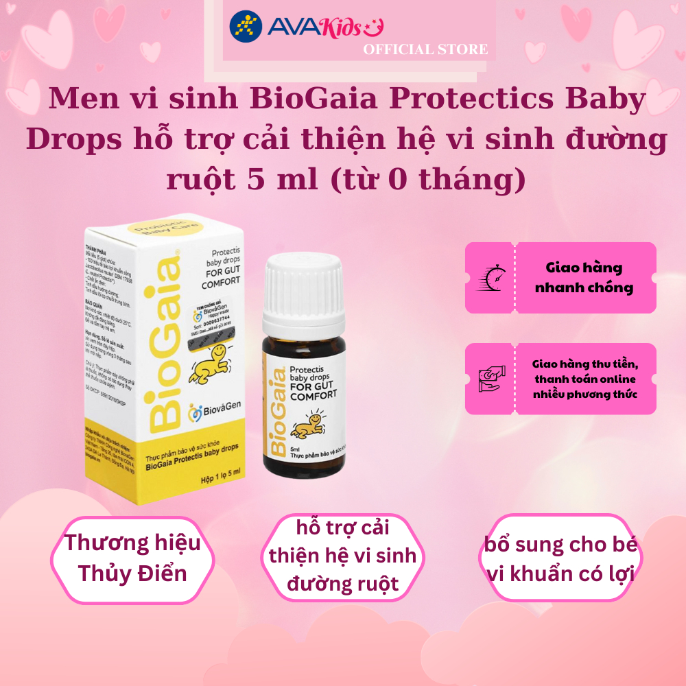 Men vi sinh BioGaia Protectics Baby Drops hỗ trợ cải thiện hệ vi sinh ...