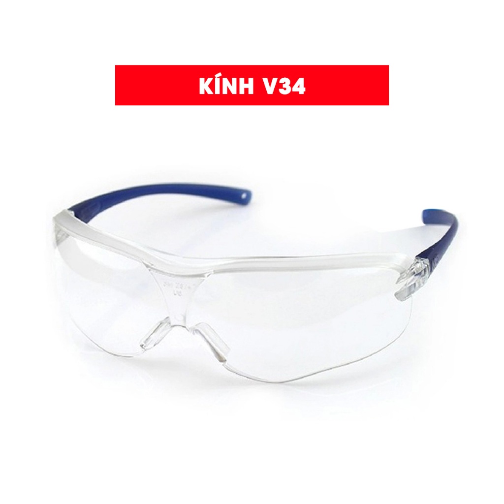 Kính bảo hộ 3M V34 Kính chống bụi chống tia UV, bám hơi nước, chống ...