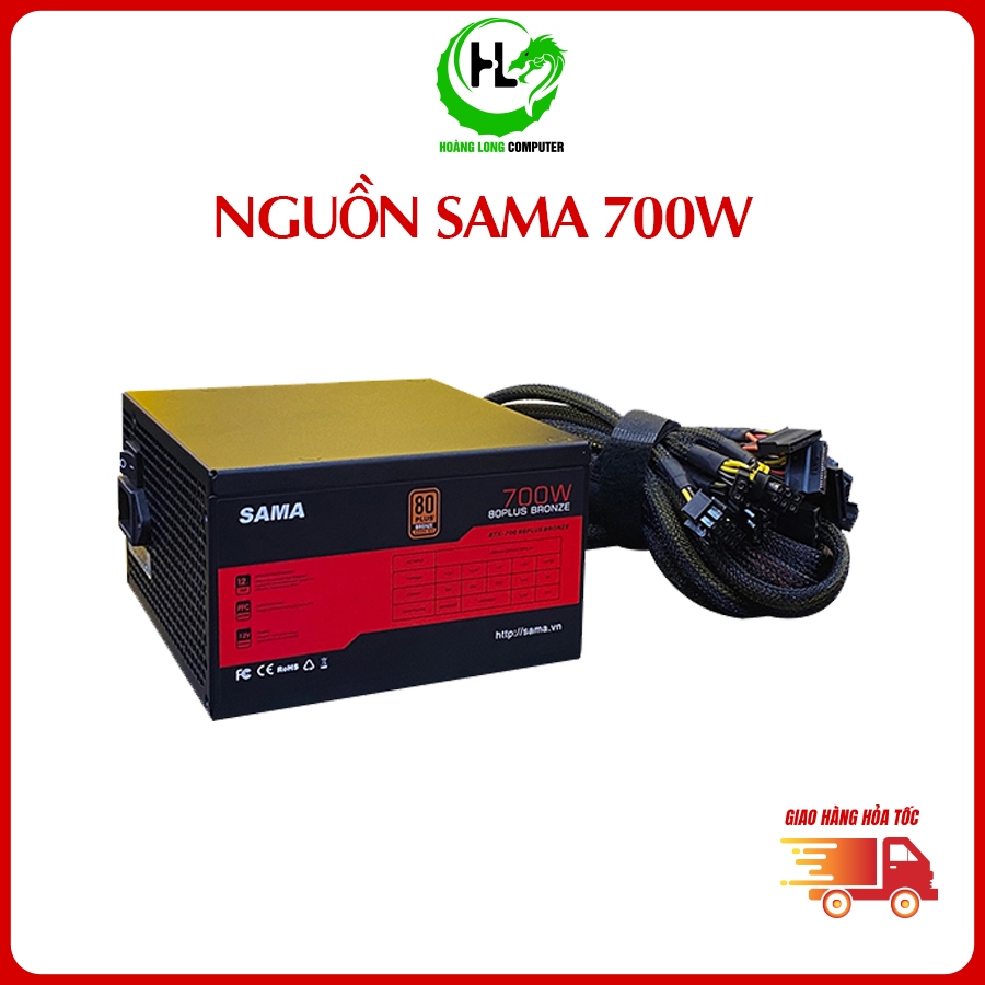 Nguồn Máy Tính Sama 700W 80 Plus Bronz Nguồn sama 700 Màu Đen Chuẩn Bronze 700W | Shopee Việt Nam