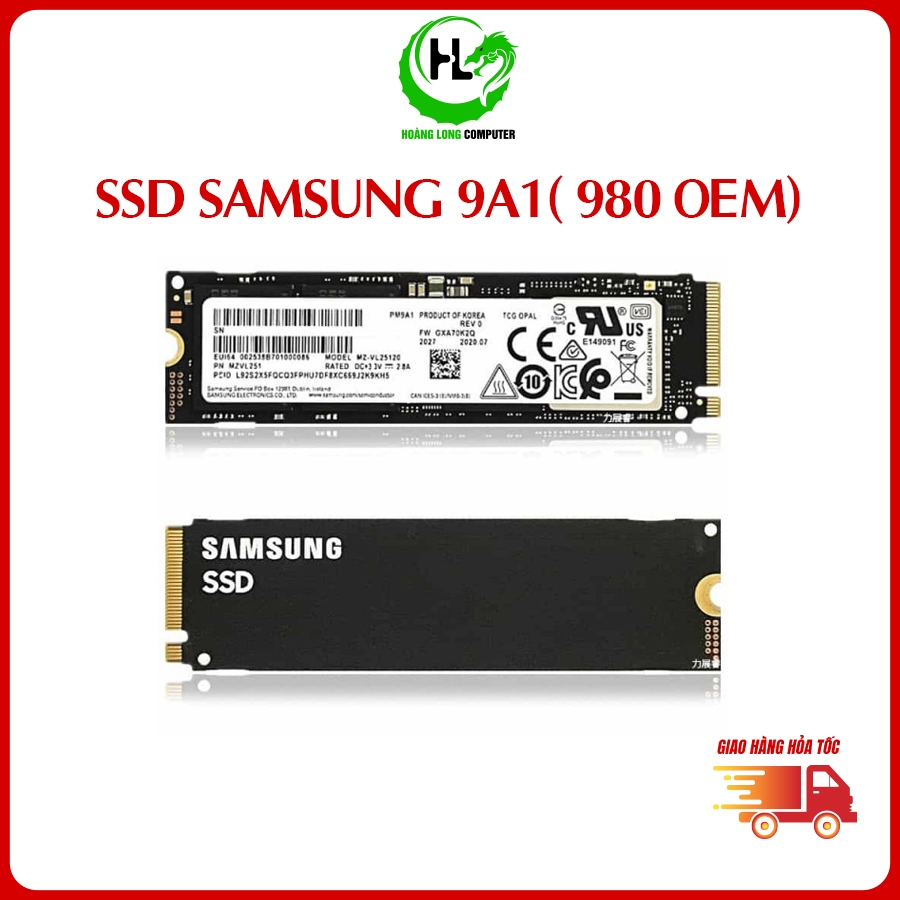 Ổ Cứng SSD Samsung 9A1 1TB, 512G, 256G OEM 980 Pro Gen 4x4 Đọc 7000 MB/s - Ghi 5100 MB/s ...