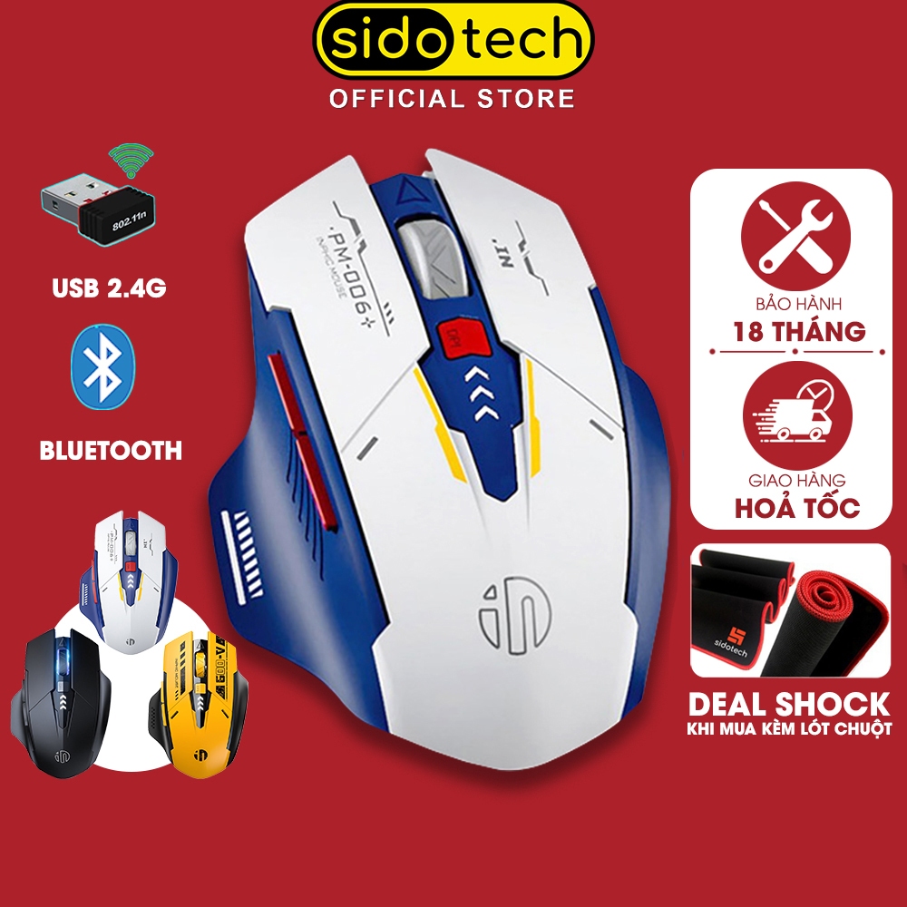 Chuột máy tính không dây gaming SIDOTECH INPHIC M6P GUNDAM pin sạc 6 ...